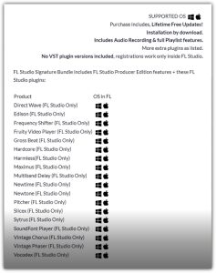 FL Studio Software has 112 Available Plugins and 4 Versions